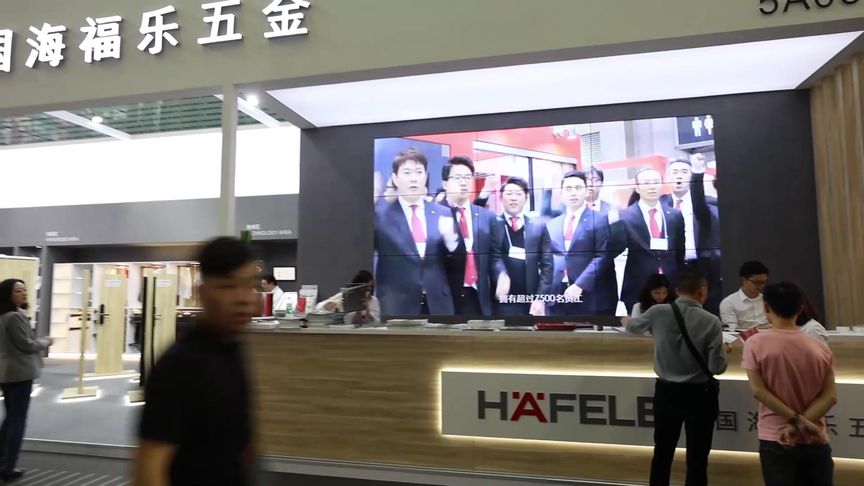 海福乐五金参展2019深圳家具展,展出厨房五金衣柜五金推拉门五金