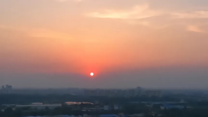 看霞光万丈,意外的惊喜,第一次用无人机延时拍摄功能拍夕阳