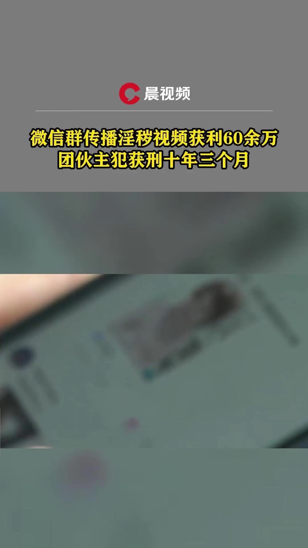 微信群传播淫秽视频获利60余万,团伙主犯获刑十年三个月