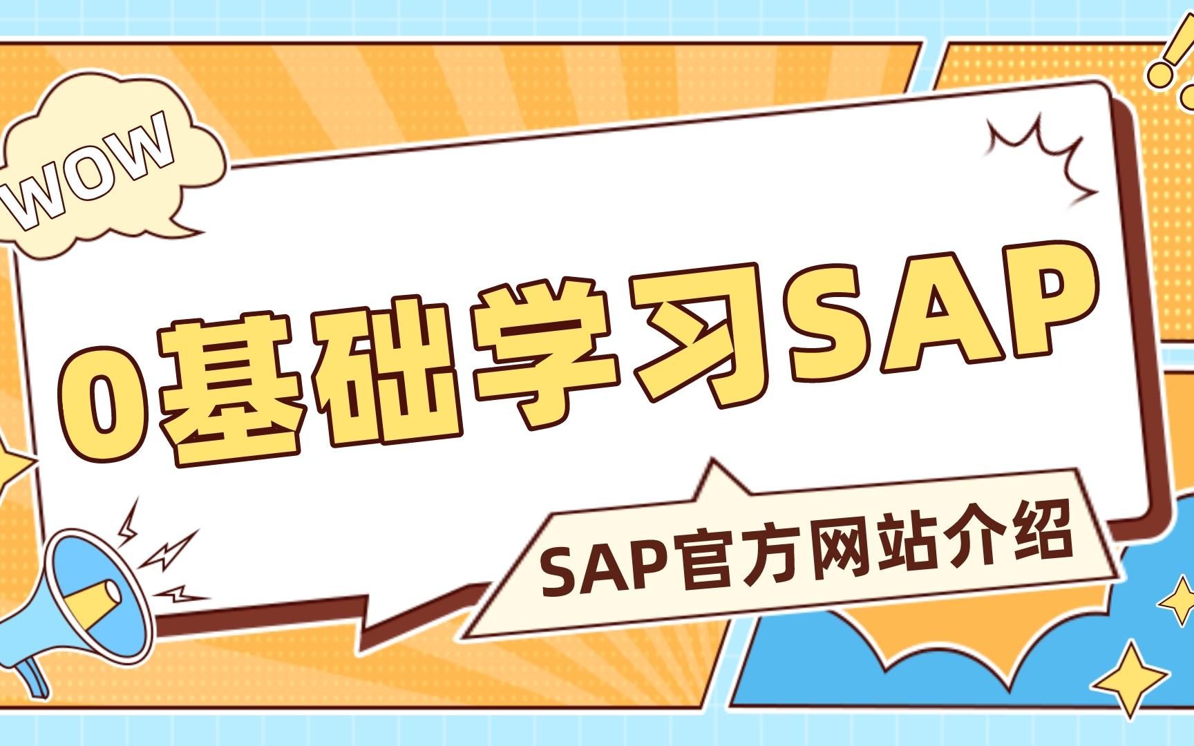 0基础学习SAP SAP官方网站介绍(2)