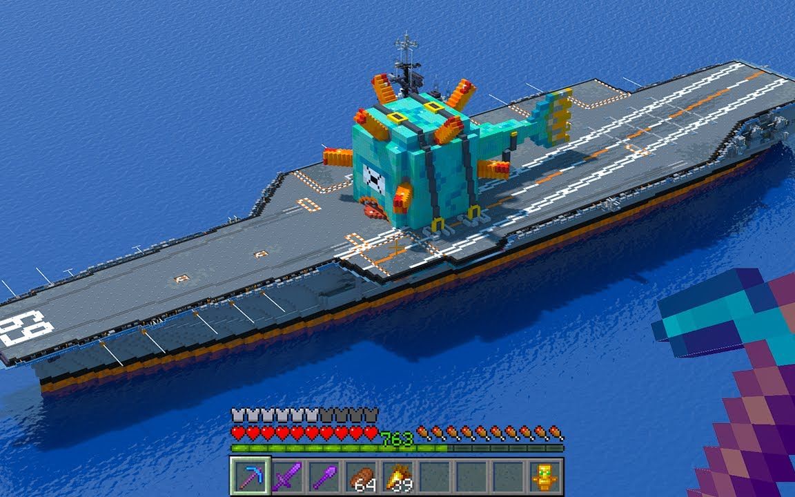 【Wildez】【中英双语】我在《我的世界》中建造了一艘大型航空母舰