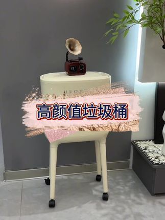 垃圾桶 会走路的垃圾桶 不用弯腰的垃圾桶 高级感垃圾桶#垃圾桶#居家...