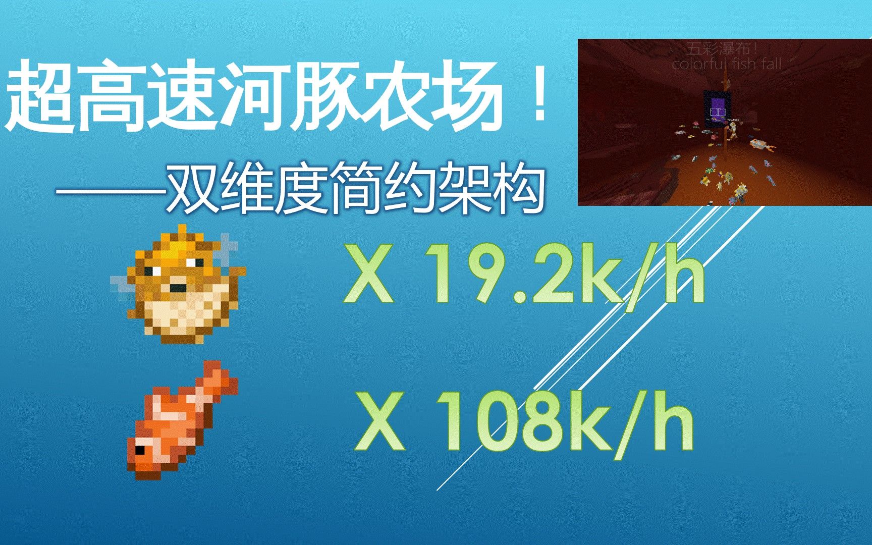 【1.16】双维度河豚/墨鱼迫害农场-破万效率minecraft我的世界