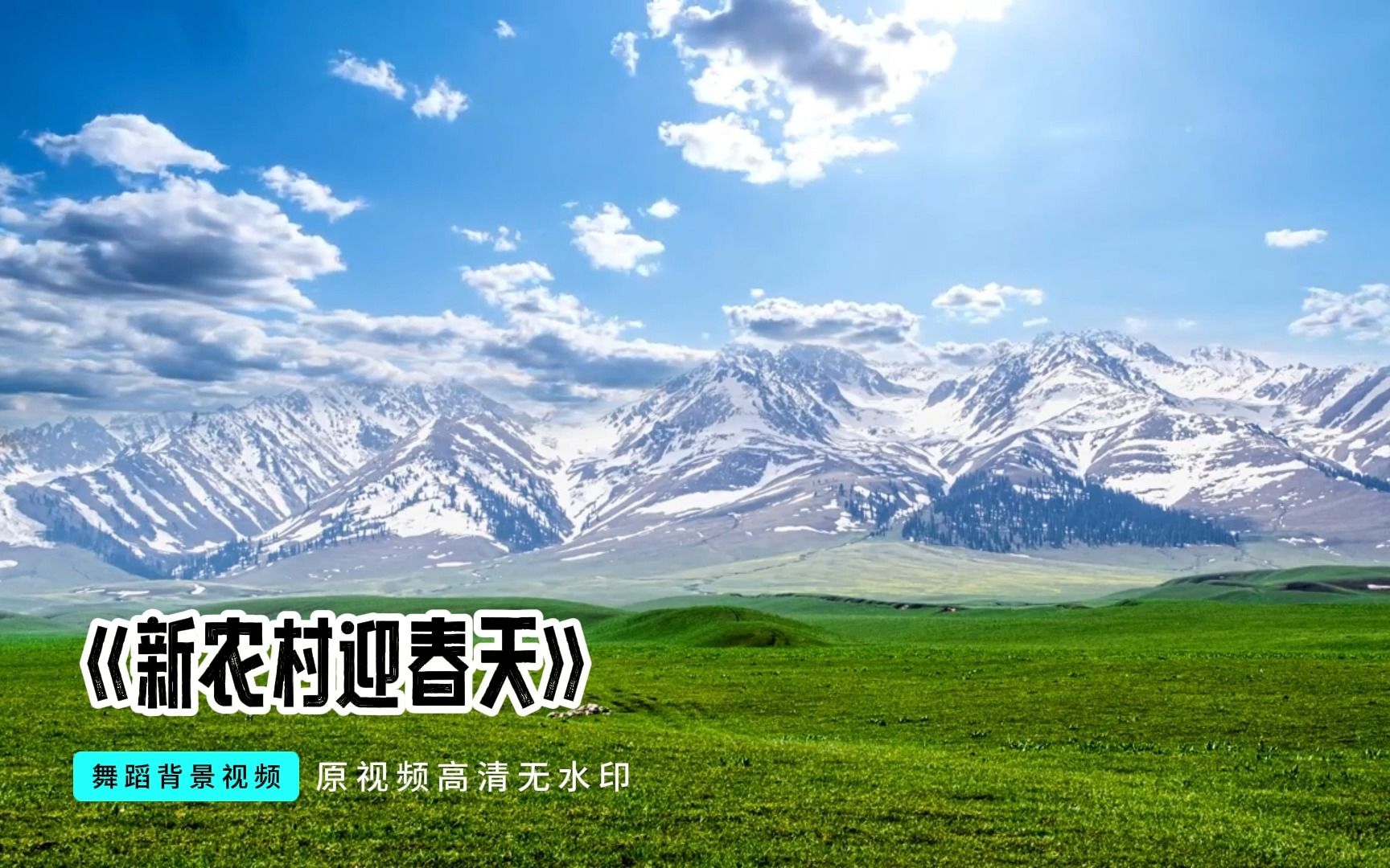 《新农村迎春天》舞蹈背景视频,舞台背景,广场舞背景,农民丰收节舞蹈...