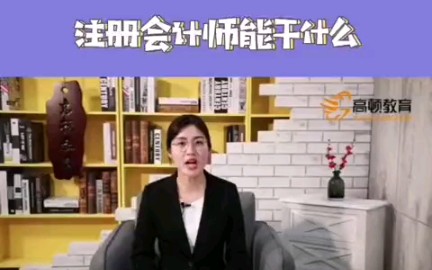 注册会计师能干什么?