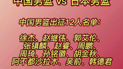男篮世预赛战火燃起,11月27、28号将上演中日对决!中国男篮加油!PS:...