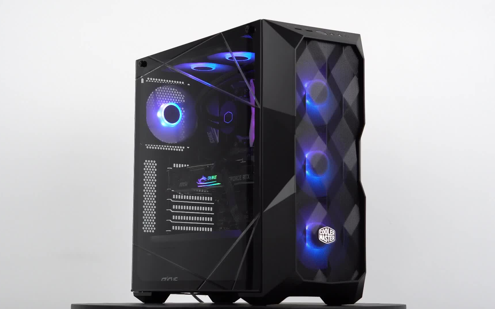 ...TD500MESH黑色RTX2080TI+3700X+X570水冷光污染装机方案鉴赏