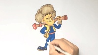 手绘熊出没之光头强, 卡通简笔画教程, 大家一起来学吧