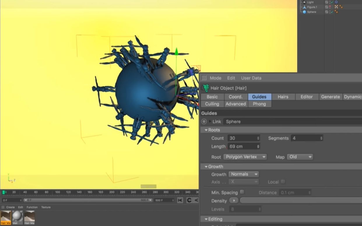 【C4D教程】C4D官方快速技巧精选20——如何给毛发添加模型【...