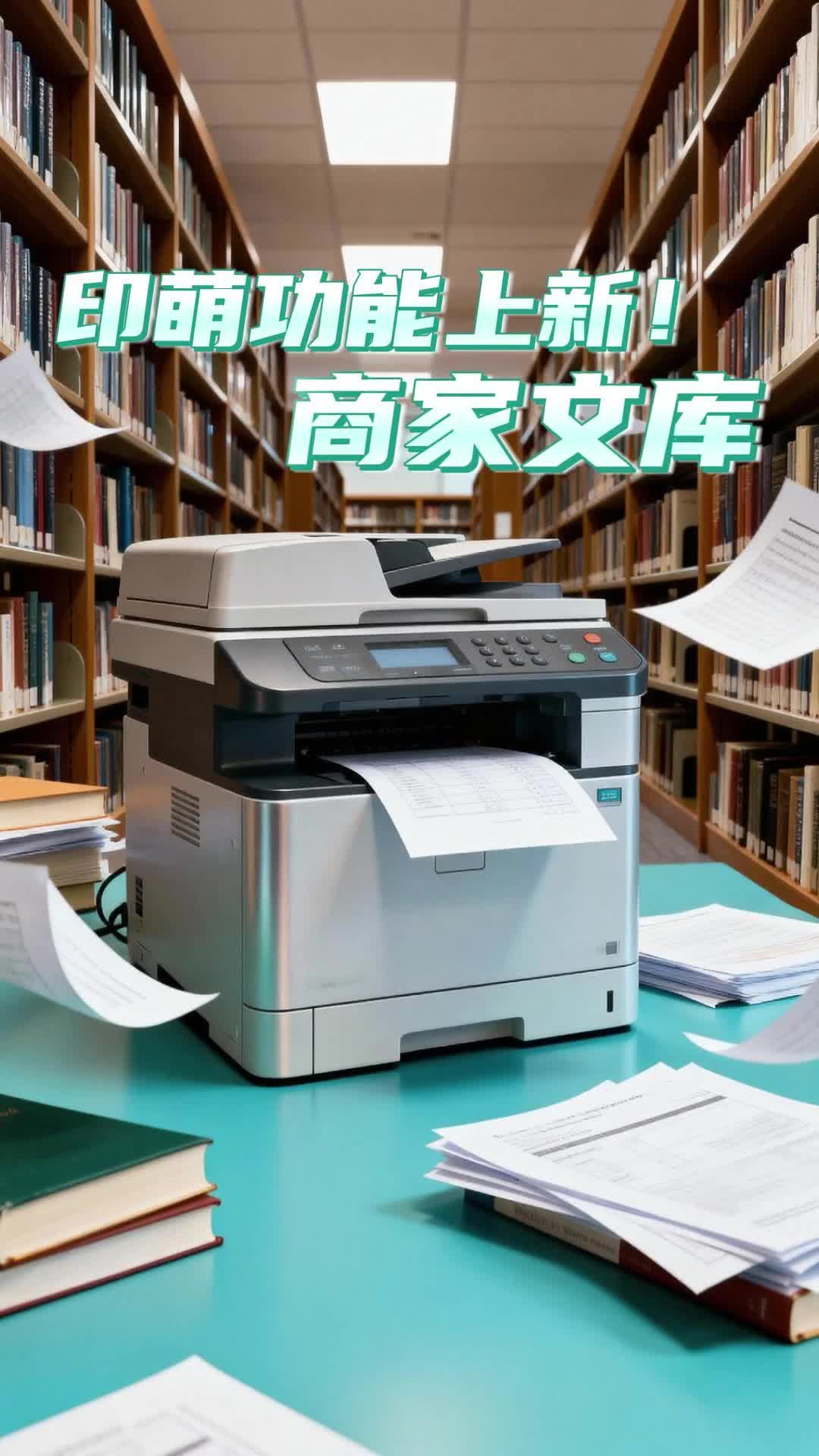 印萌功能上新!商家文库怎么锁定考试周客源?!#自助打印 #手机打印 #...