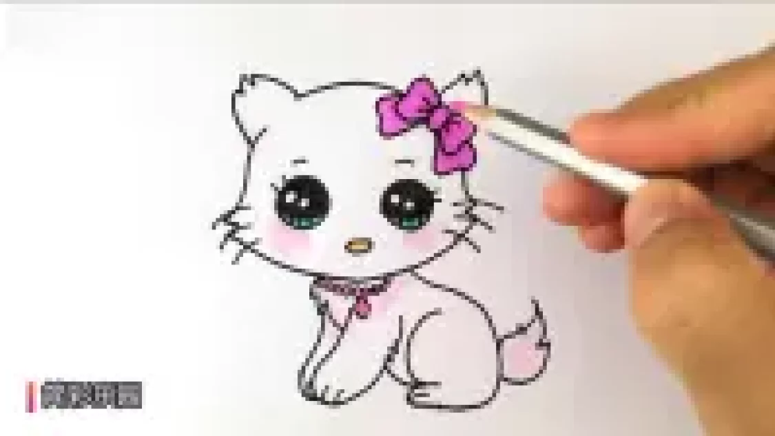 如何画小猫简笔画 - 卡通小猫咪绘画