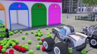 怪兽卡车趣味动画,教会宝宝认识颜色启蒙益智
