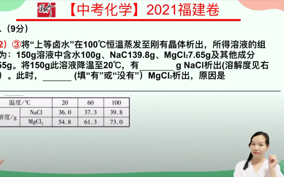 13-3[中考化学]2021福建卷真题详解