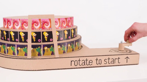 用纸壳制作动画机