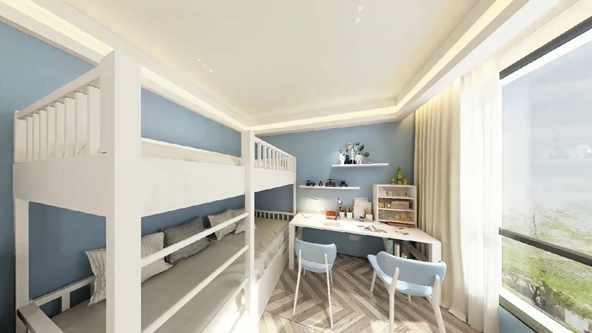 现代卧室儿童房装修效果图,给宝宝一个美好童年