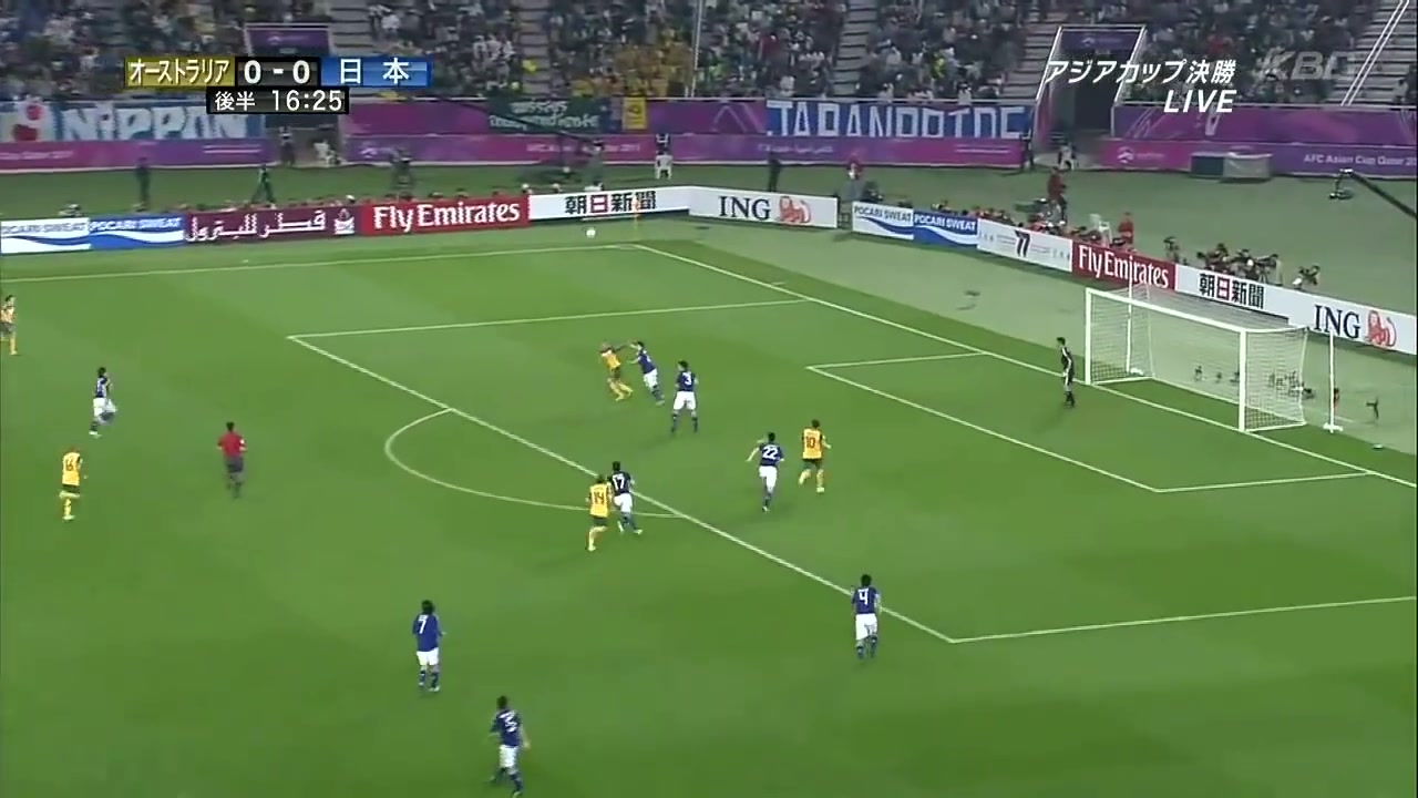 2011年亚洲杯决赛 日本男足1比0加时击败澳大利亚,夺得亚洲杯冠军