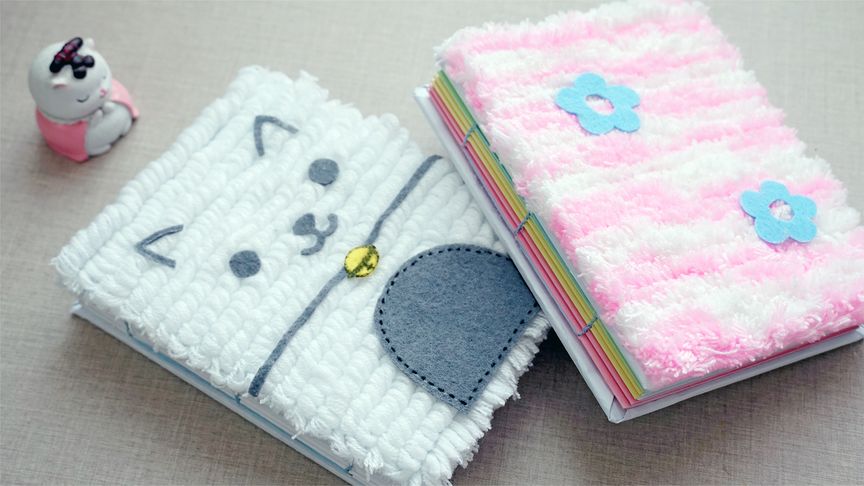 身边的材料DIY毛茸茸的手帐本,实用可爱超治愈,一起学起来!
