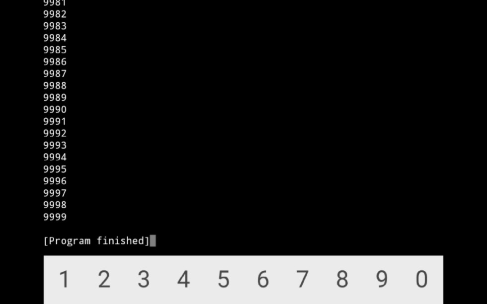二行Python代码打印0000~9999