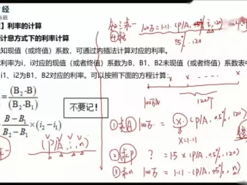 会计师-12讲内含报酬率妙算