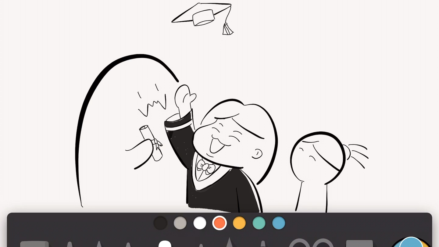 【ipad简笔画】毕业照