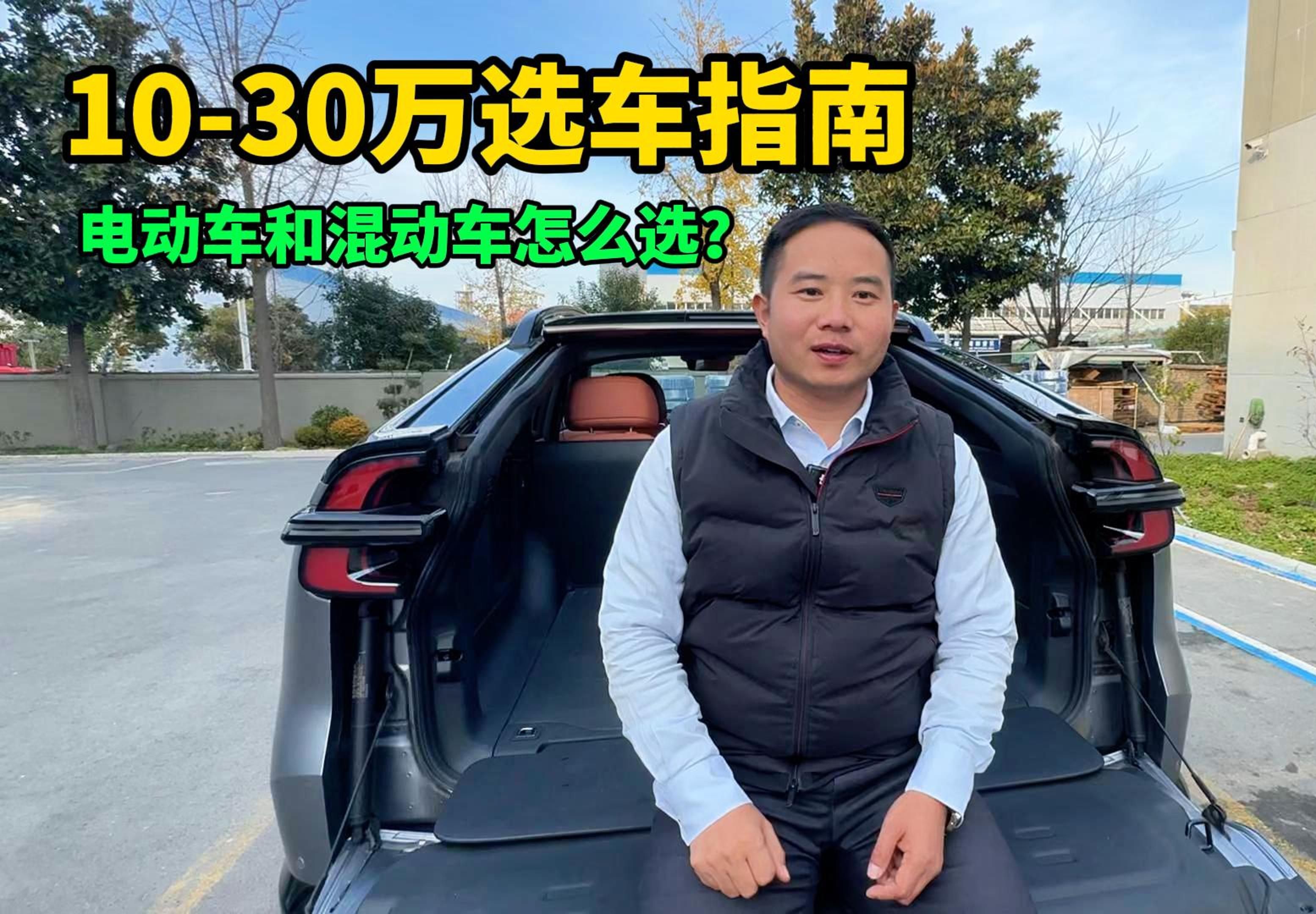 10-30万的新能源怎么选?电动和混动、轿车和SUV按这个选不吃亏