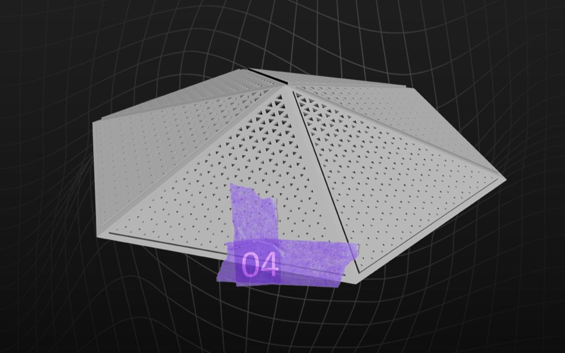 【建地球第N天】景观渐变穿孔板Max建模~