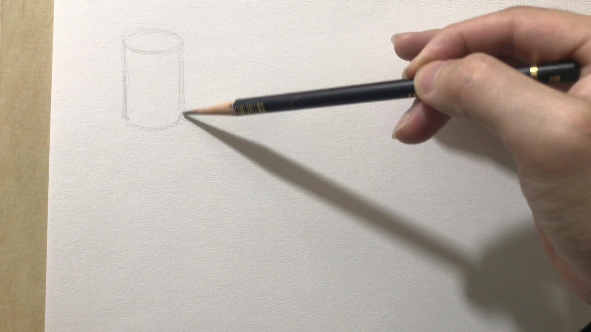 素描几何体基础入门6——圆柱体
