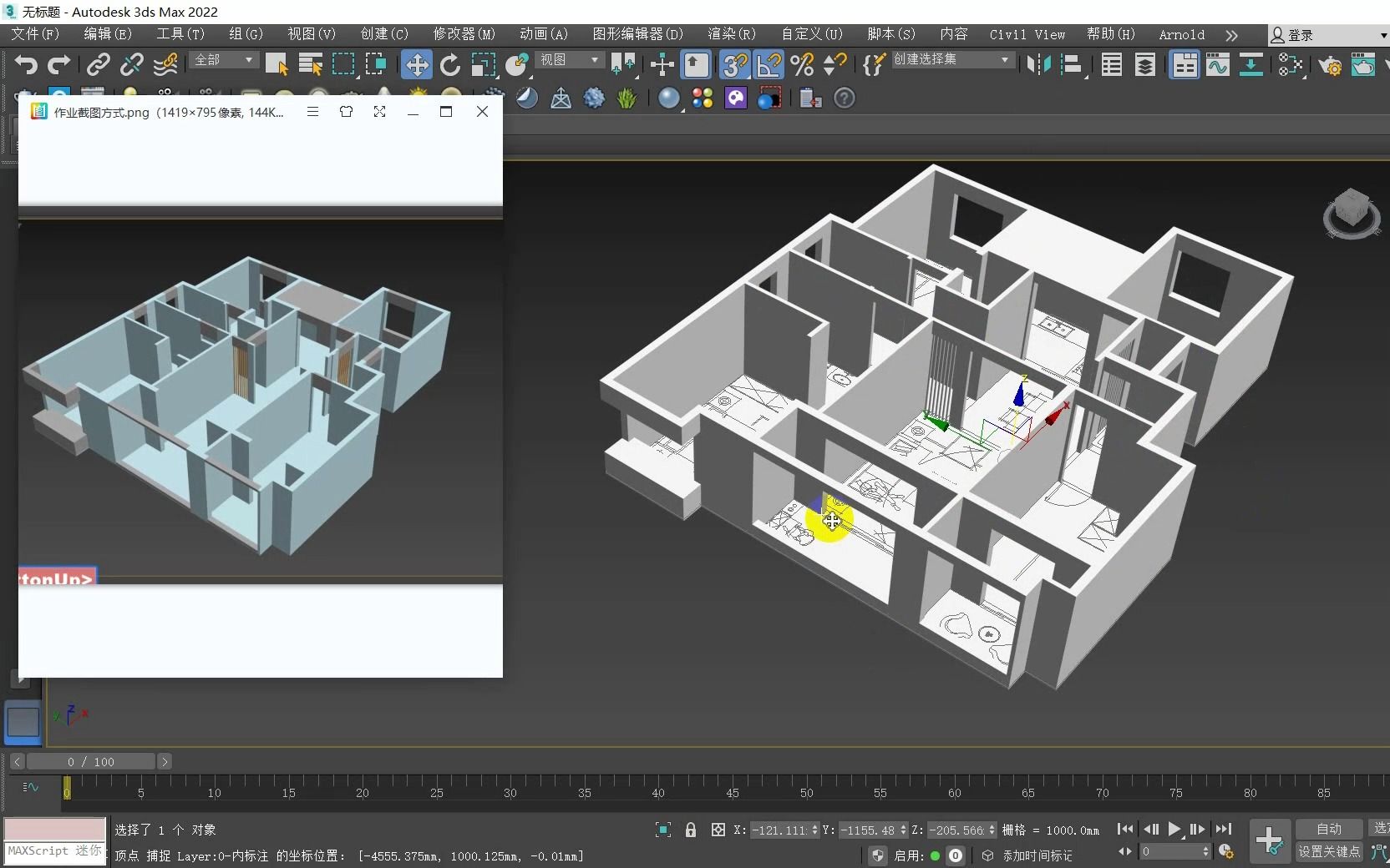 3dmax制作墙体过程