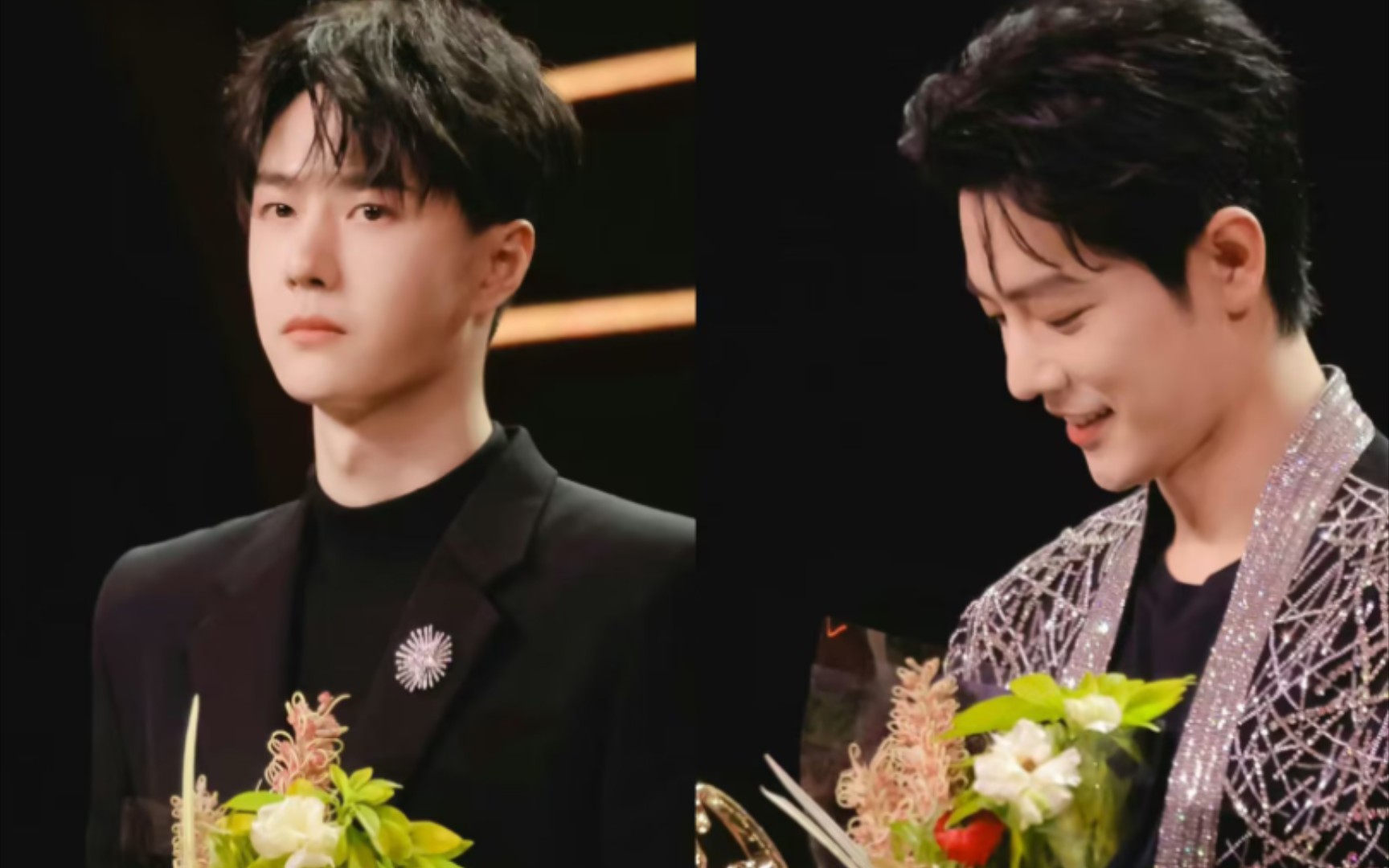 “微博之夜”王一博和肖战领奖合集