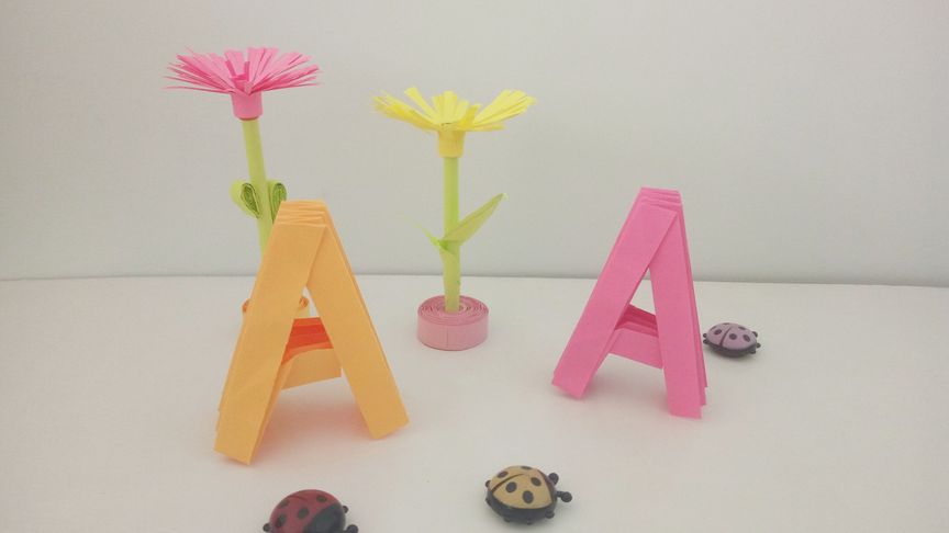 英文大写字母折纸系列:字母“A”折纸教程