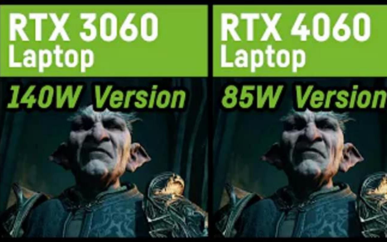 3060 140W vs 4060 85W 显卡游戏测试