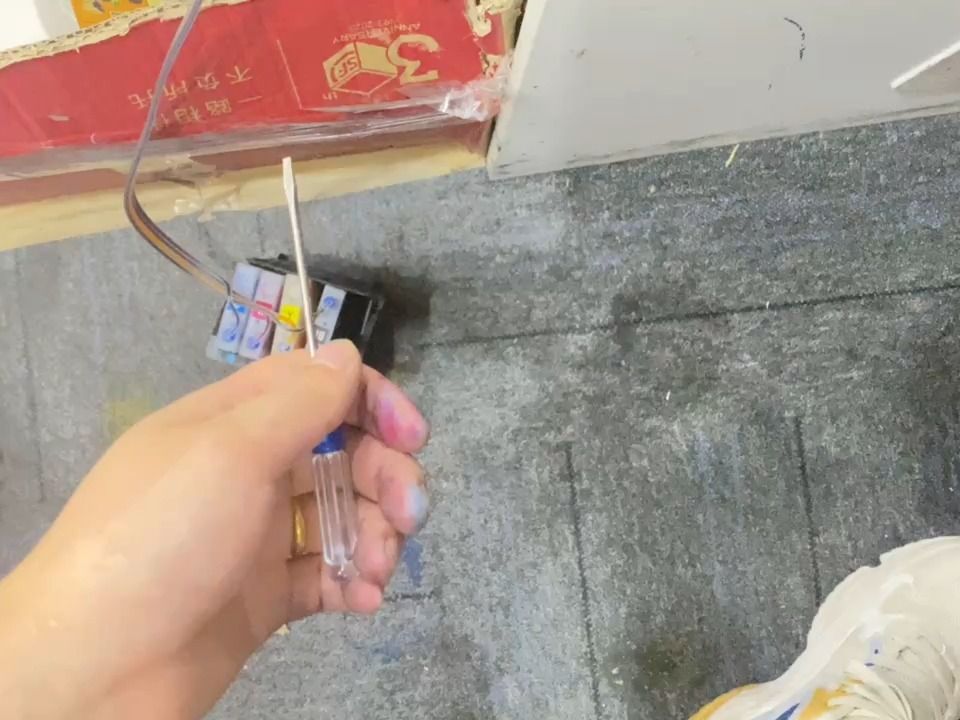 惠普7720-7740连供墨盒无法取出