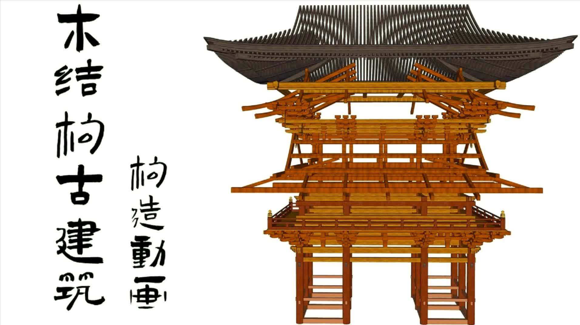 在古代,建一座木结构建筑有多复杂,动画演示给你看