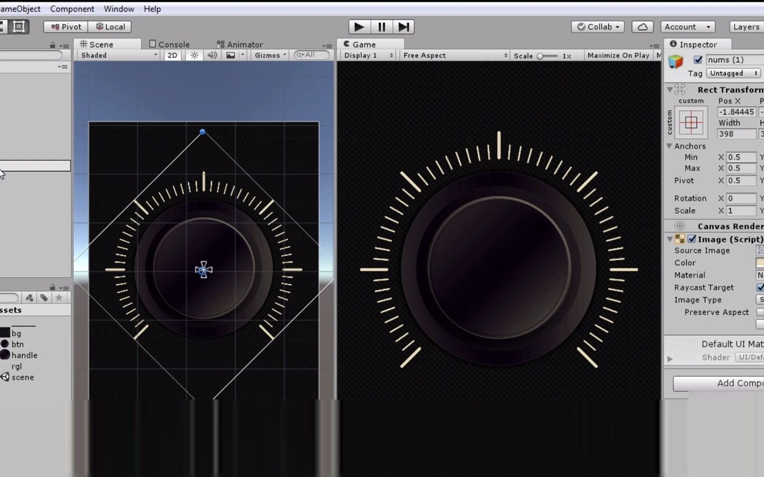 Unity UI 旋转按钮