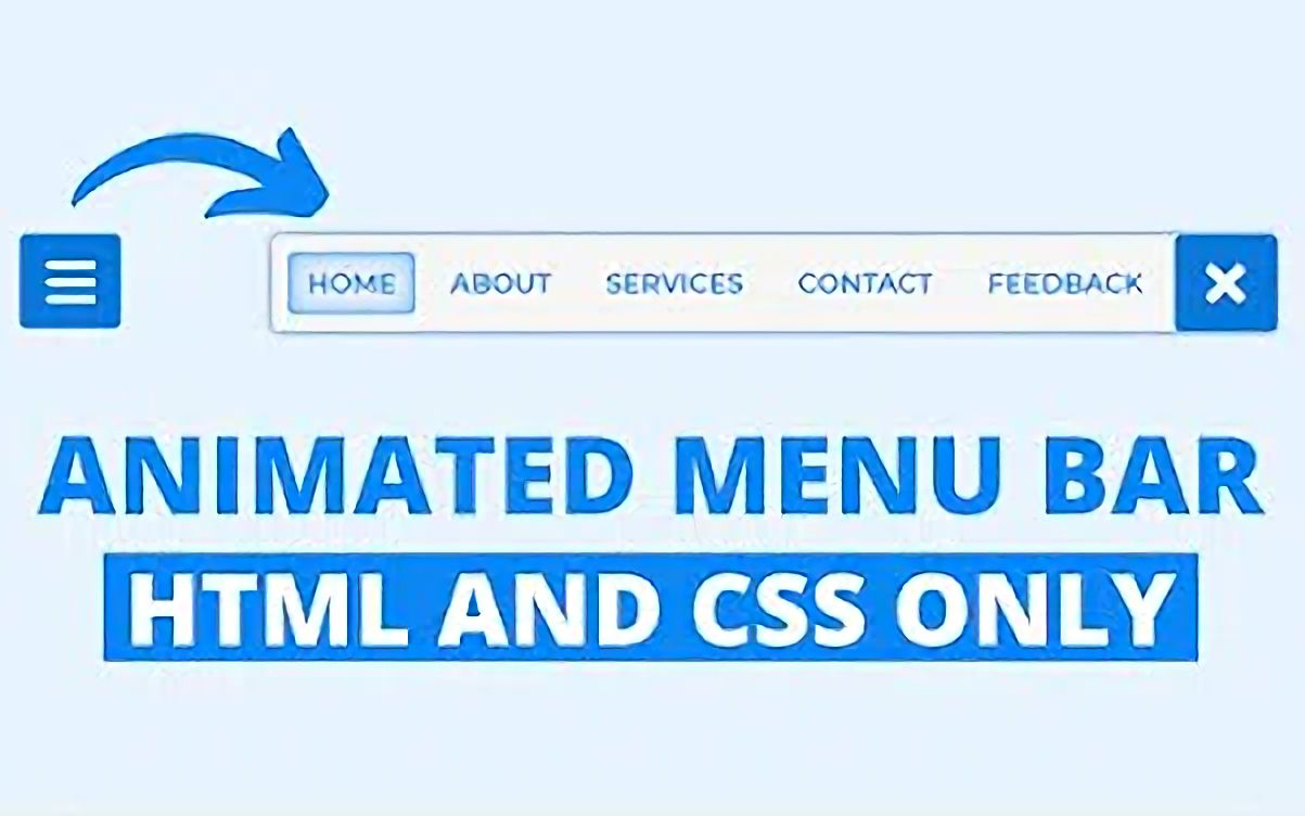 动画菜单栏使用 CSS & HTML