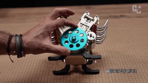 组装 V8 发动机全金属汽车发动机模型套件