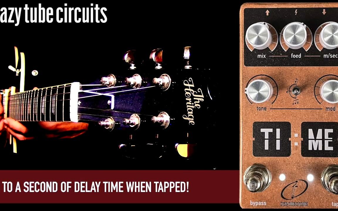 ...手工涂色唯一 Crazy Tube Circuits - TIME 模拟/数控延时 单块效果器