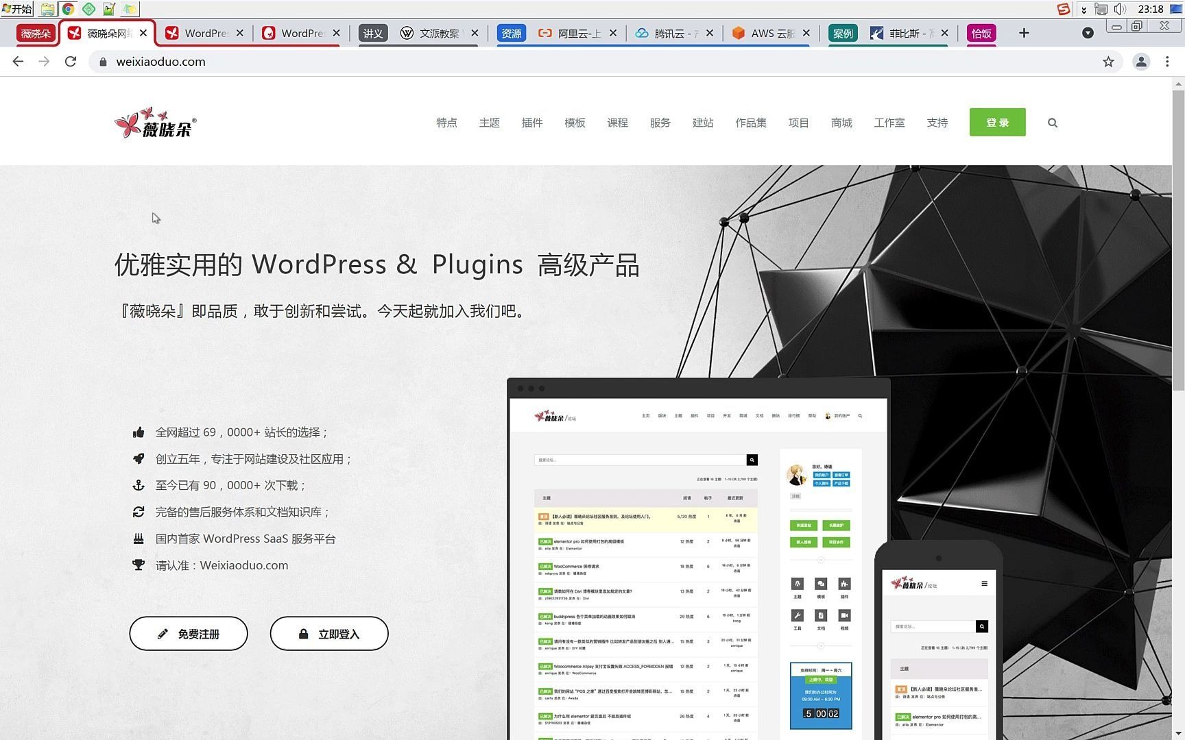 薇晓朵 WordPress 建站流程 新手指导 服务器参数配置选择 网站技术...