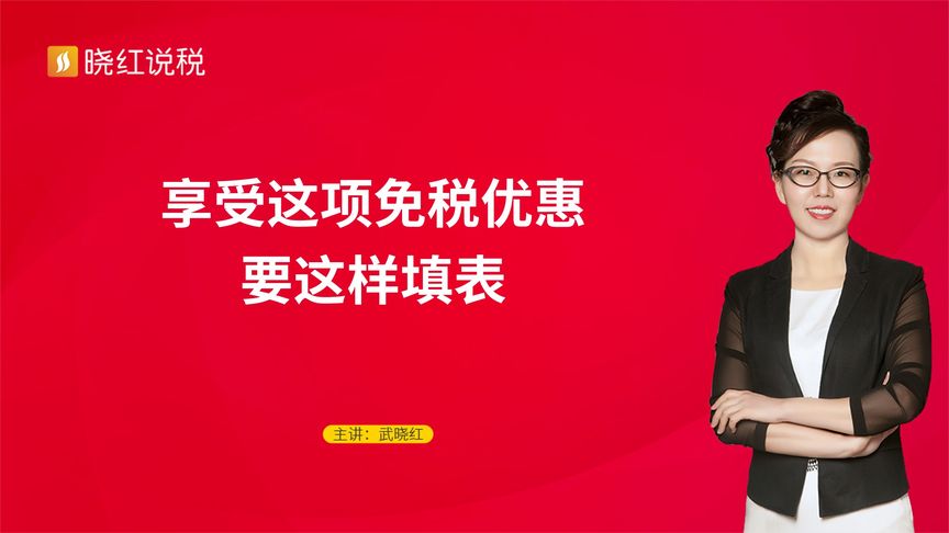 享受这项免税优惠要这样填表