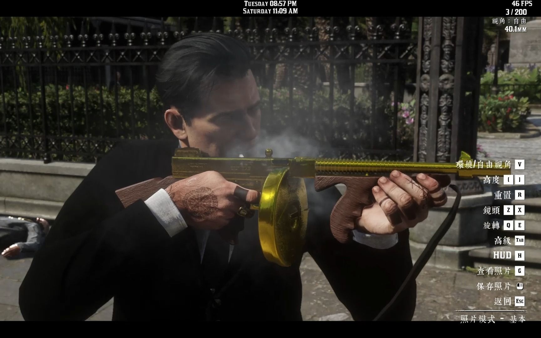 荒野大镖客:救赎2武器MOD分享 和AK-47共存的黄金汤姆逊!_哔哩哔哩...