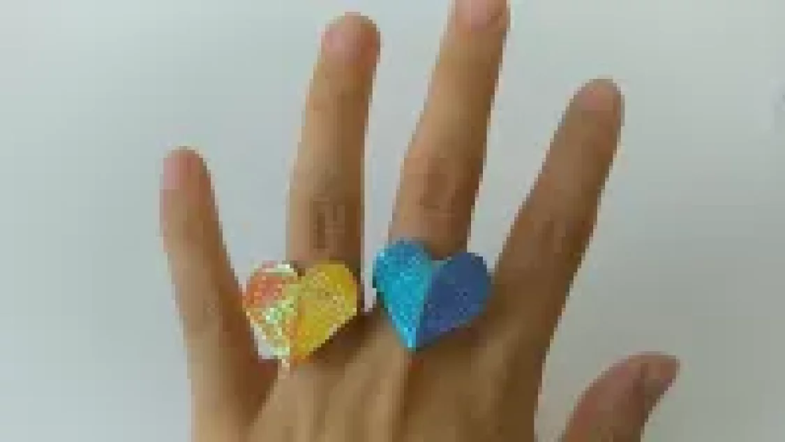 折纸爱心戒指,表白神器,简单好学,还可以写上你想对他说的话哦