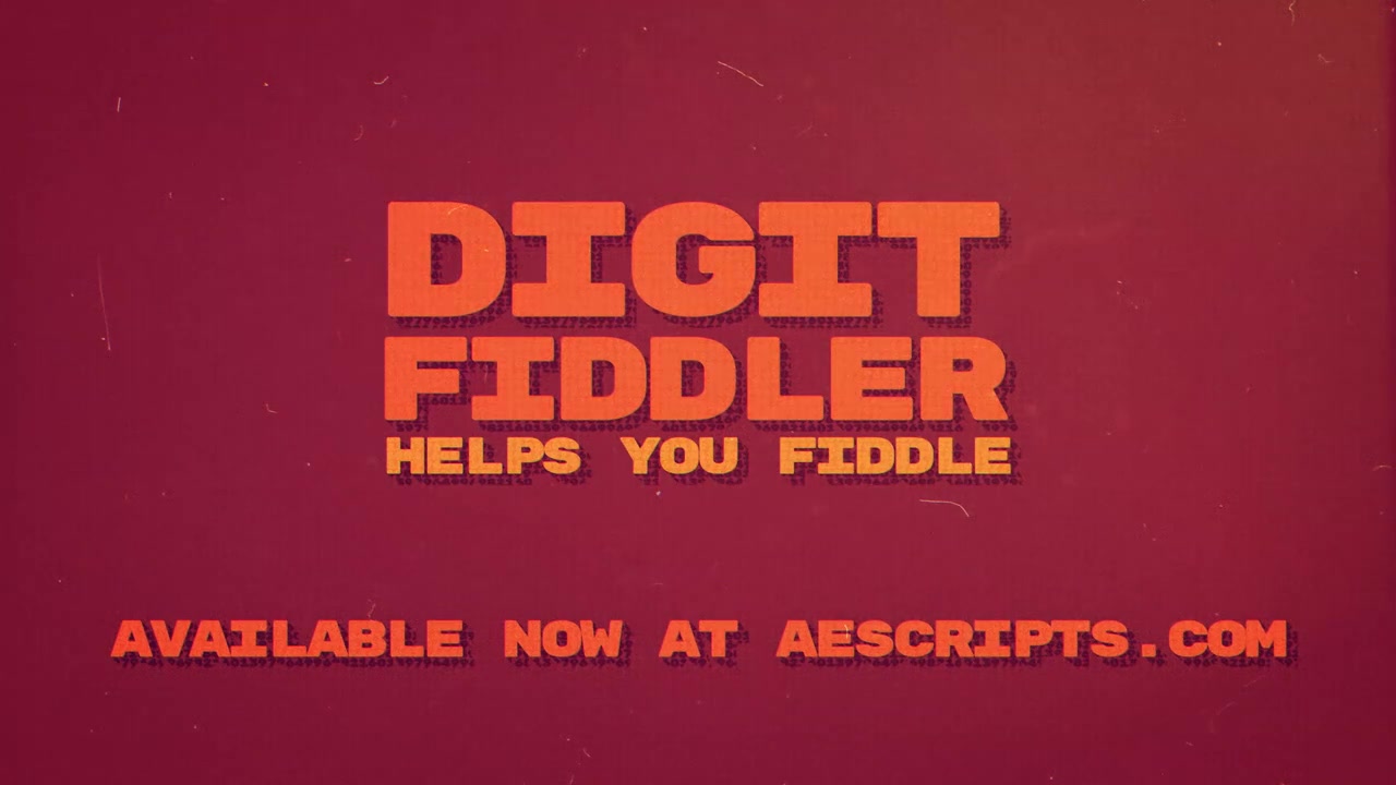 时间数字增长动画AE插件 Aescripts Digit Fiddler V1.3.2 + 使用教程