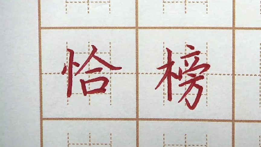 “木"字旁写好有难度?恰榜拖三字练字,五年级硬笔楷书写字书法