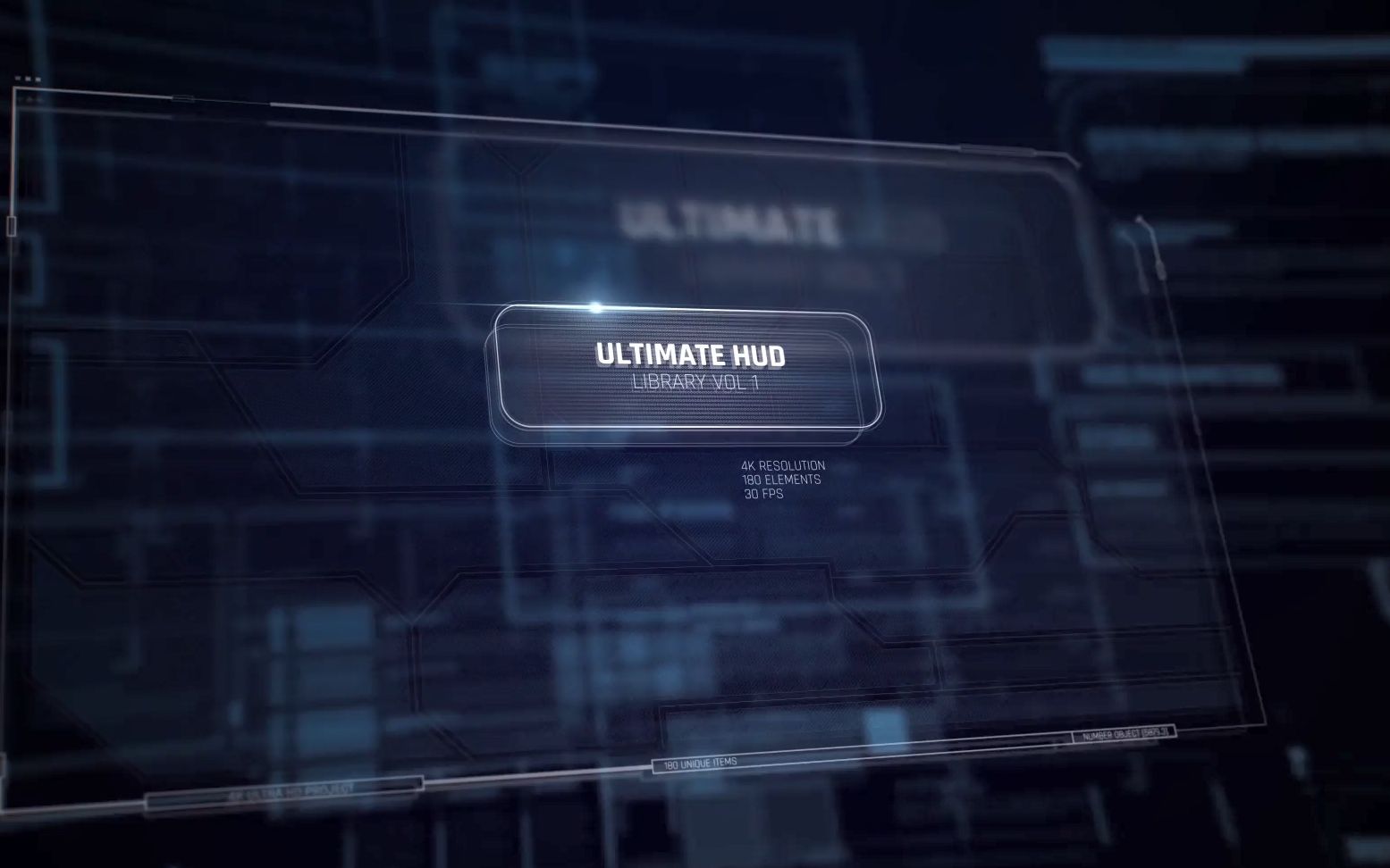 AE模板-包含科技元素效果的动态模板可提取元素应用到自己的视频中