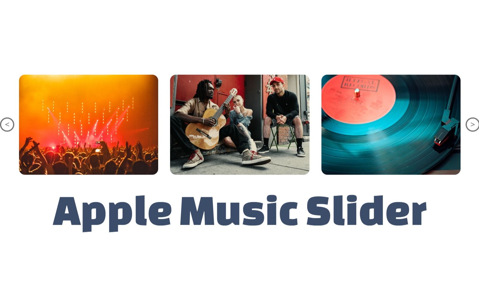 Apple Music Slider (原生JS + CSS Grid)