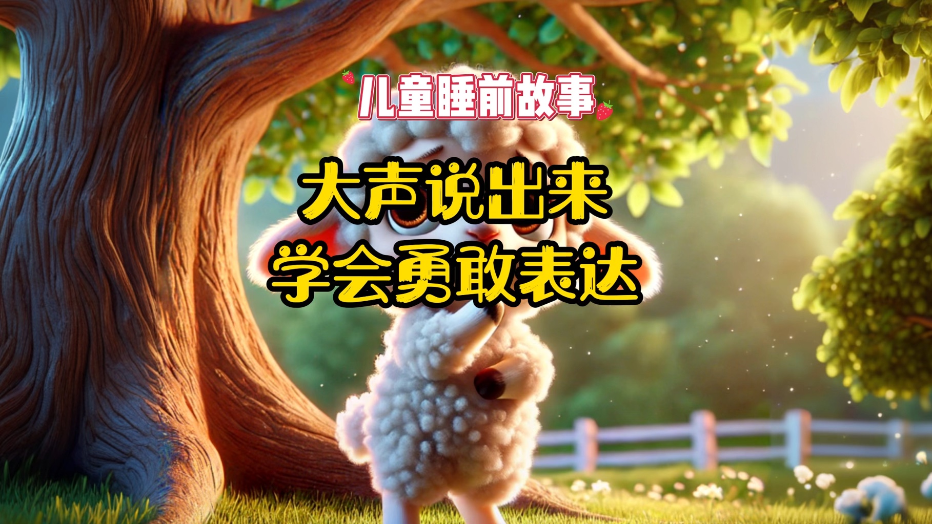 儿童睡前故事《大声说出来学会勇敢表达》这个故事告诉我们,面对...