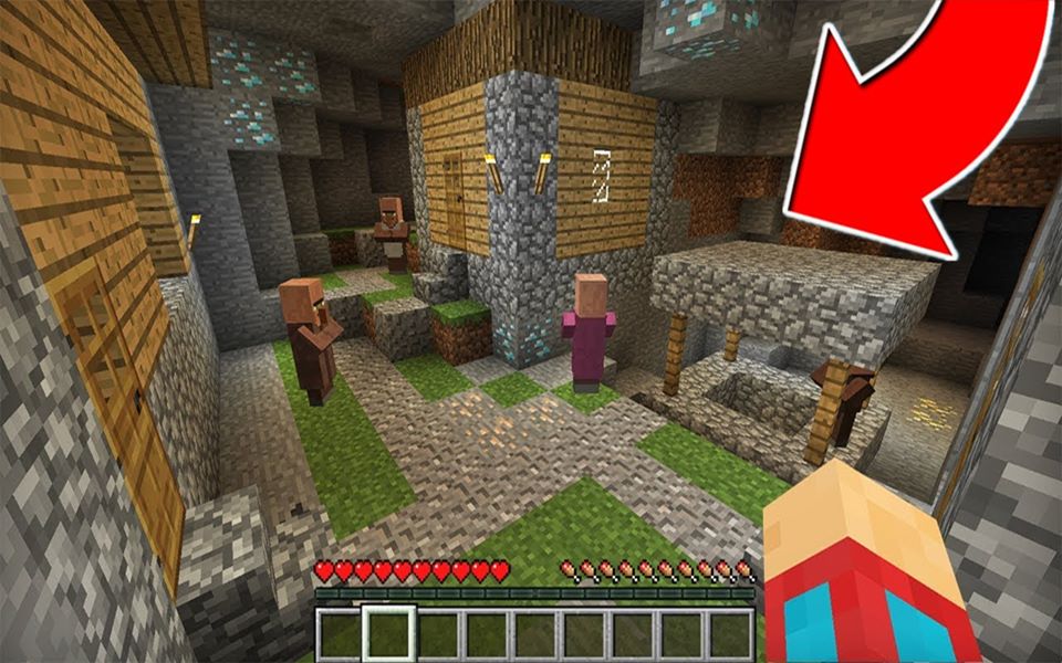 我的世界新彩蛋种子?山顶洞人村庄!