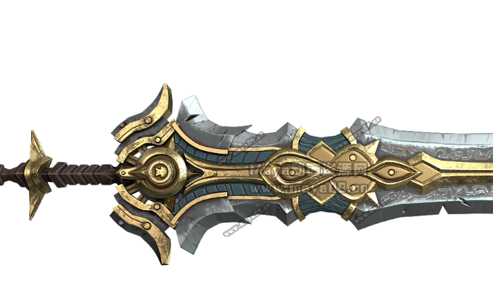 3DMAX建模教程-宝剑建模型制作