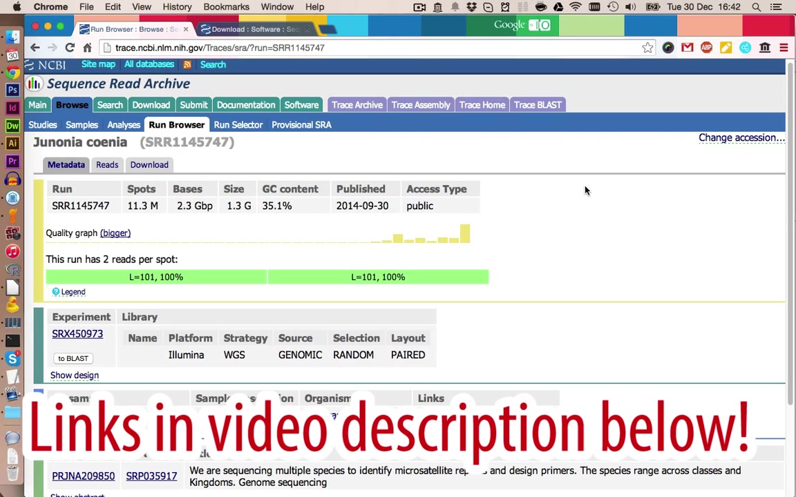 Downloading SRA data with the SRA toolkit, FastQC and import into ...