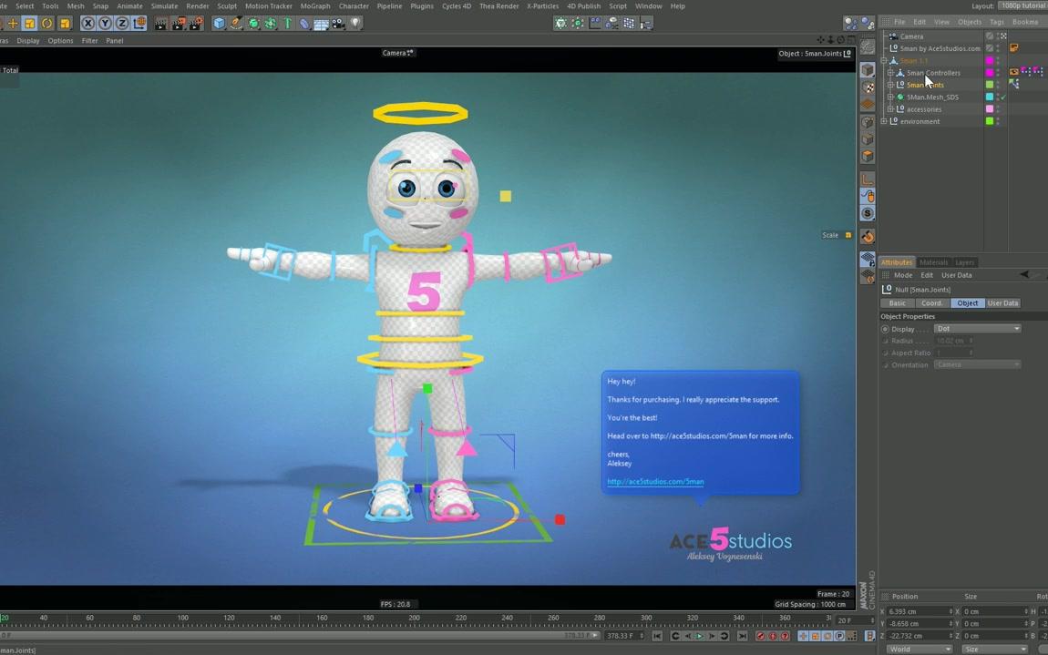 C4D角色绑定入门教程